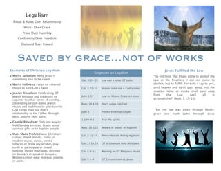 Legalism VS Jesus Brochure | PDF