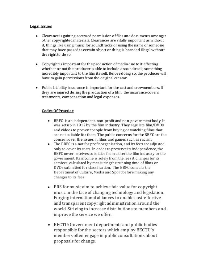 Legal Issues Legal Issues