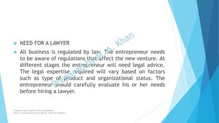 Legal issues for the entrepreneurs | PPTX