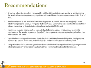 Legal issues in cloud computing | PPT