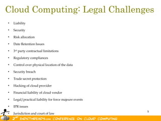 Legal issues in cloud computing | PPT