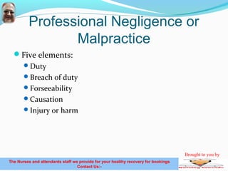 Legal issues in nursing practice | PPT