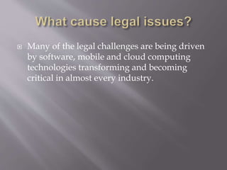 Legal issues in technology | PPTX