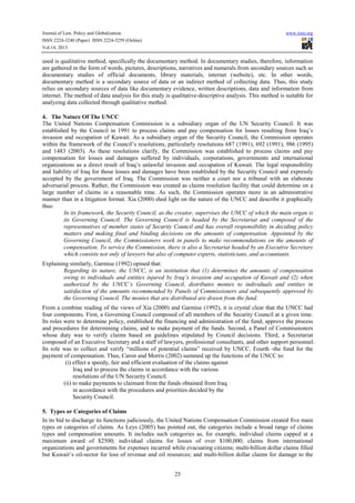 Legal issues in the united nations compensation commission on iraq | PDF