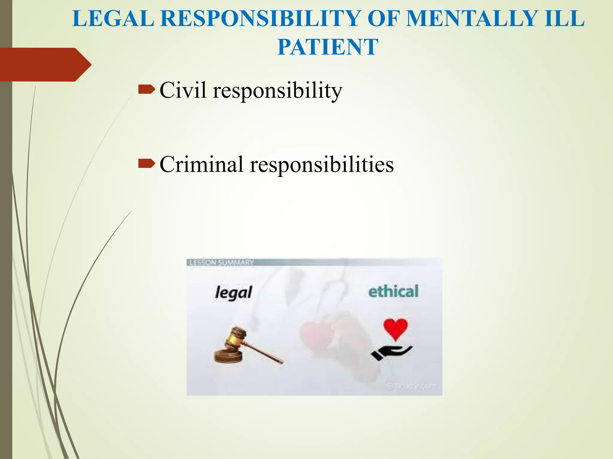 Legal issues of mental health | PPTX