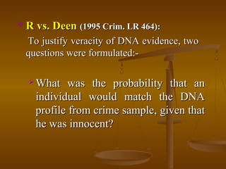 Legal issues related to dna fingerprinting in india | PPT