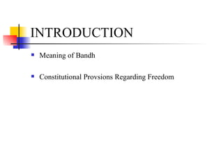 Legality of bandh | PPT