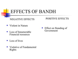 Legality of bandh | PPT