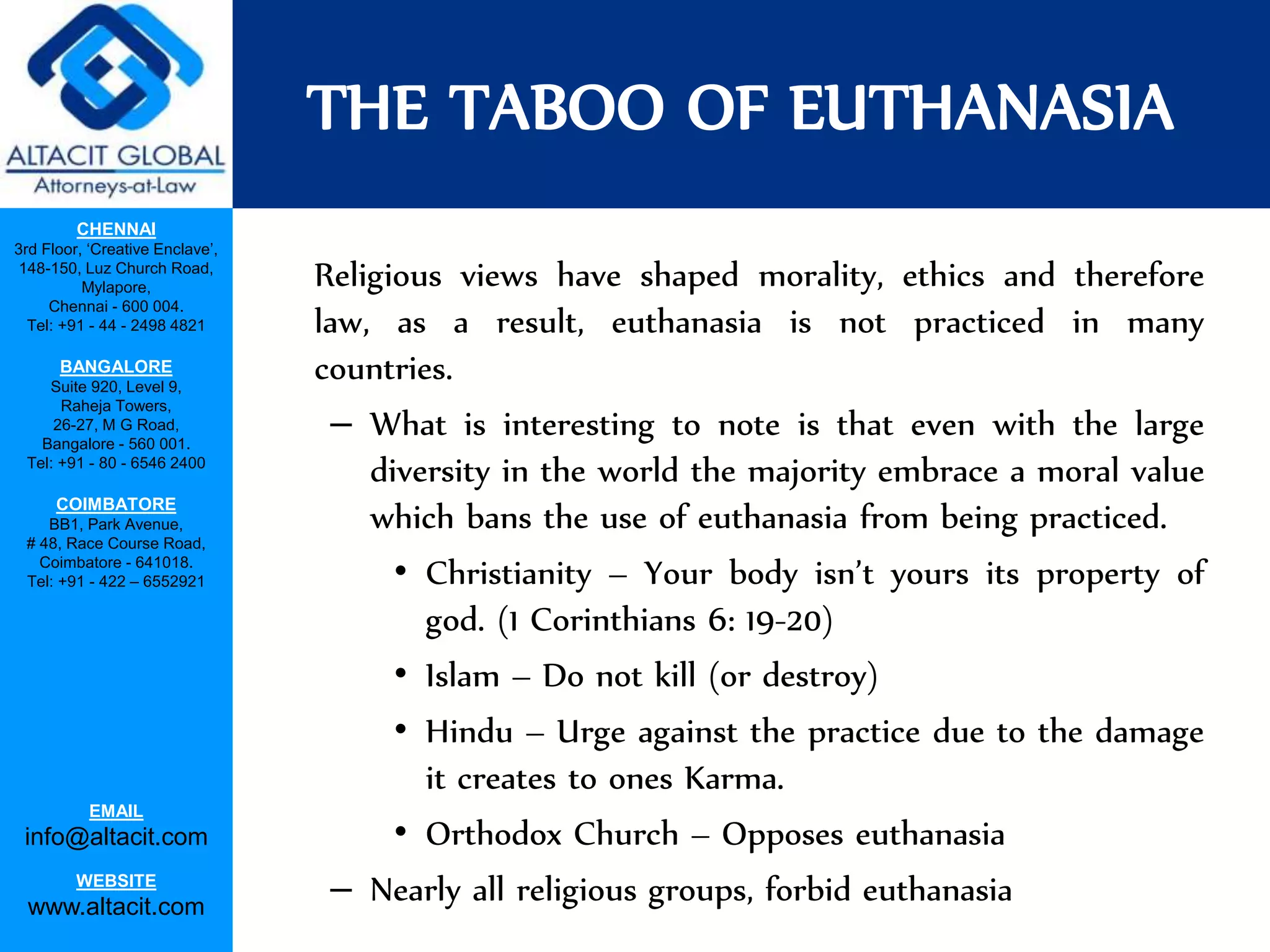 Legalizing euthanasia | PPTX