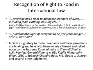 Legal Justification of Right to Food in India | PPT
