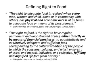 Legal Justification of Right to Food in India | PPT