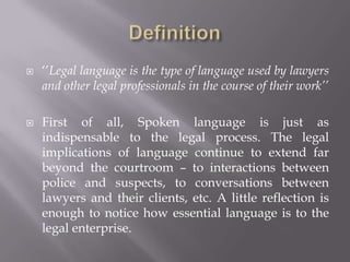 Legal language | PPTX