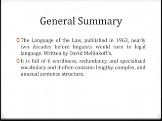 Legal language | PPTX