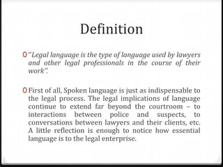 Legal language | PPTX