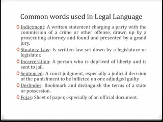 Legal language | PPTX