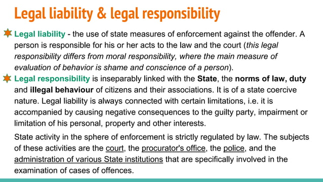 Legal liability | PPTX | Law