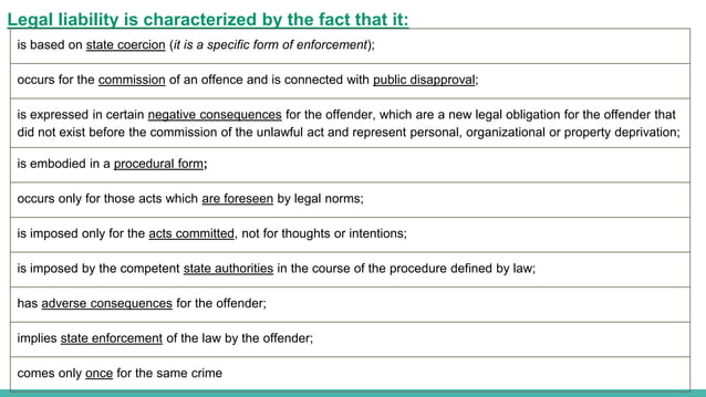 Legal liability | PPTX | Law