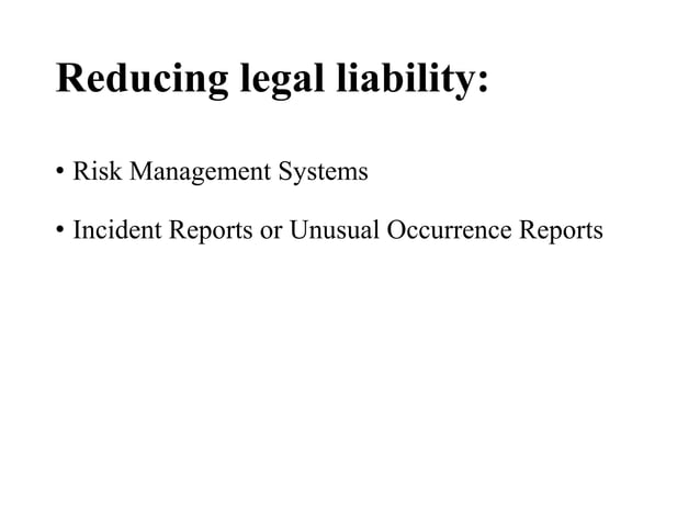 Legal Liability in Nursing & Healthcare Practice | PPT