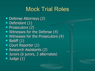 Legal Lingo/Mock Trial | PPT