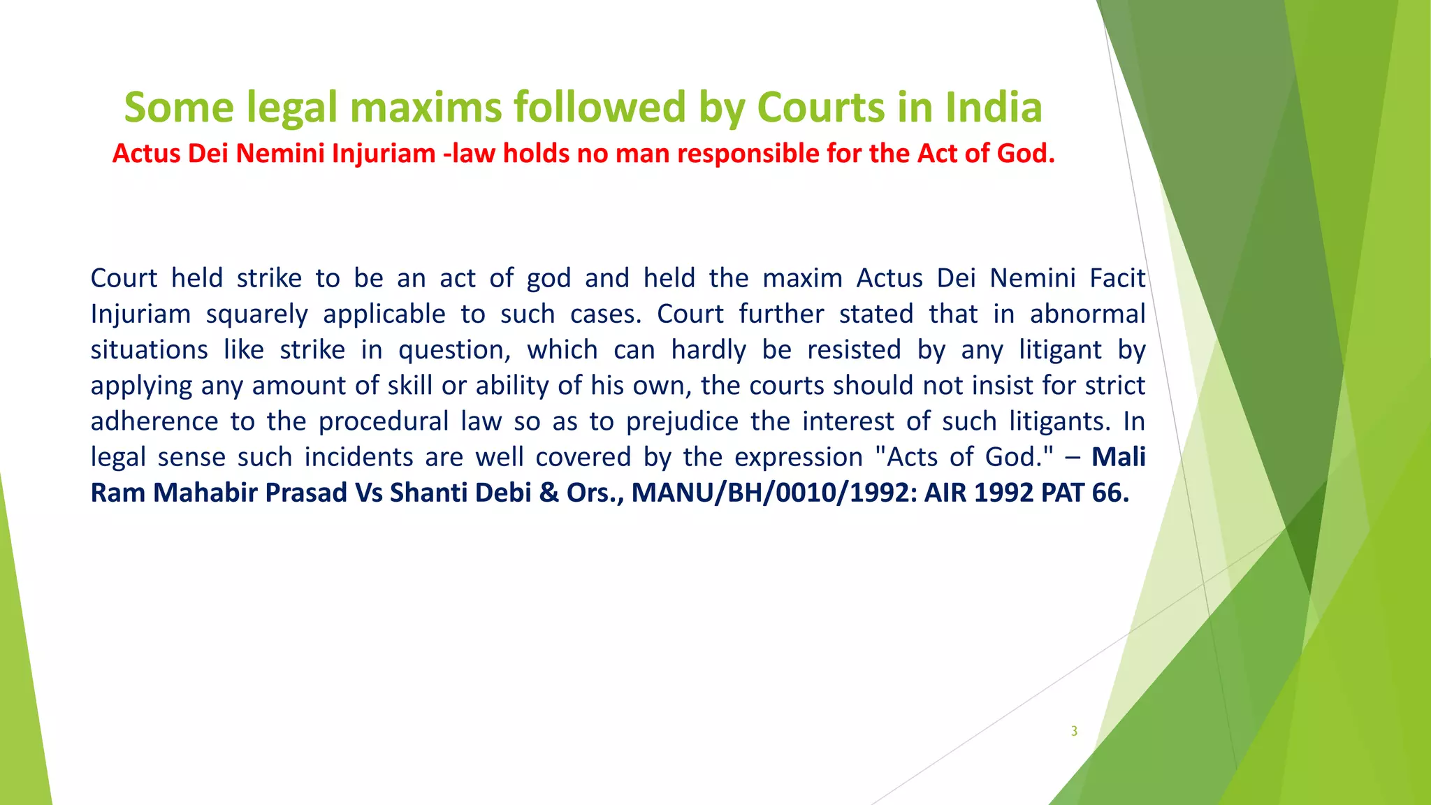 Legal maxims in India | PPTX