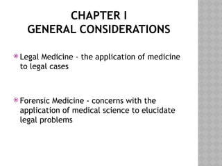 Legal Medicine Notes for Forensic Medicines | PPTX