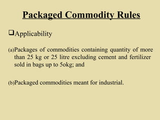 Legal Metrology Workshop Presentation | PPS