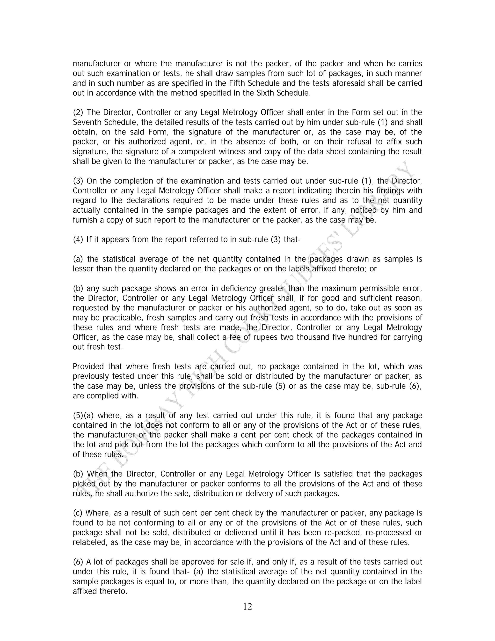 Legal metrologypackagedcommoditiesrules,2011 | PDF