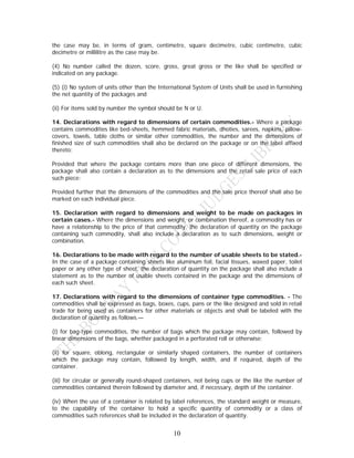 Legal metrologypackagedcommoditiesrules,2011 | PDF