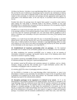 Legal metrologypackagedcommoditiesrules,2011 | PDF