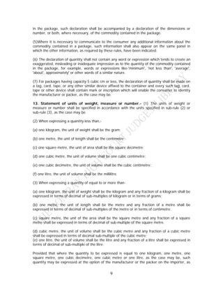 Legal metrologypackagedcommoditiesrules,2011 | PDF
