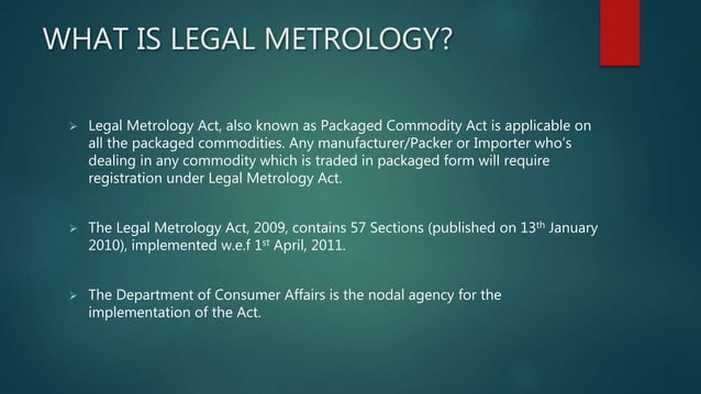 Legal Metrology Registration Weight and Measurement | PPTX ...