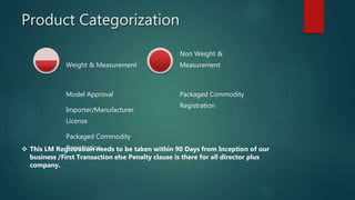 Legal Metrology Registration Weight and Measurement | PPTX