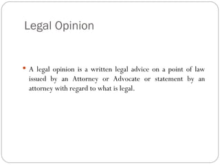 Legal opinion | PPT