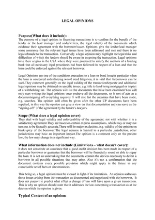 Legal Opinions Brief Review | DOCX