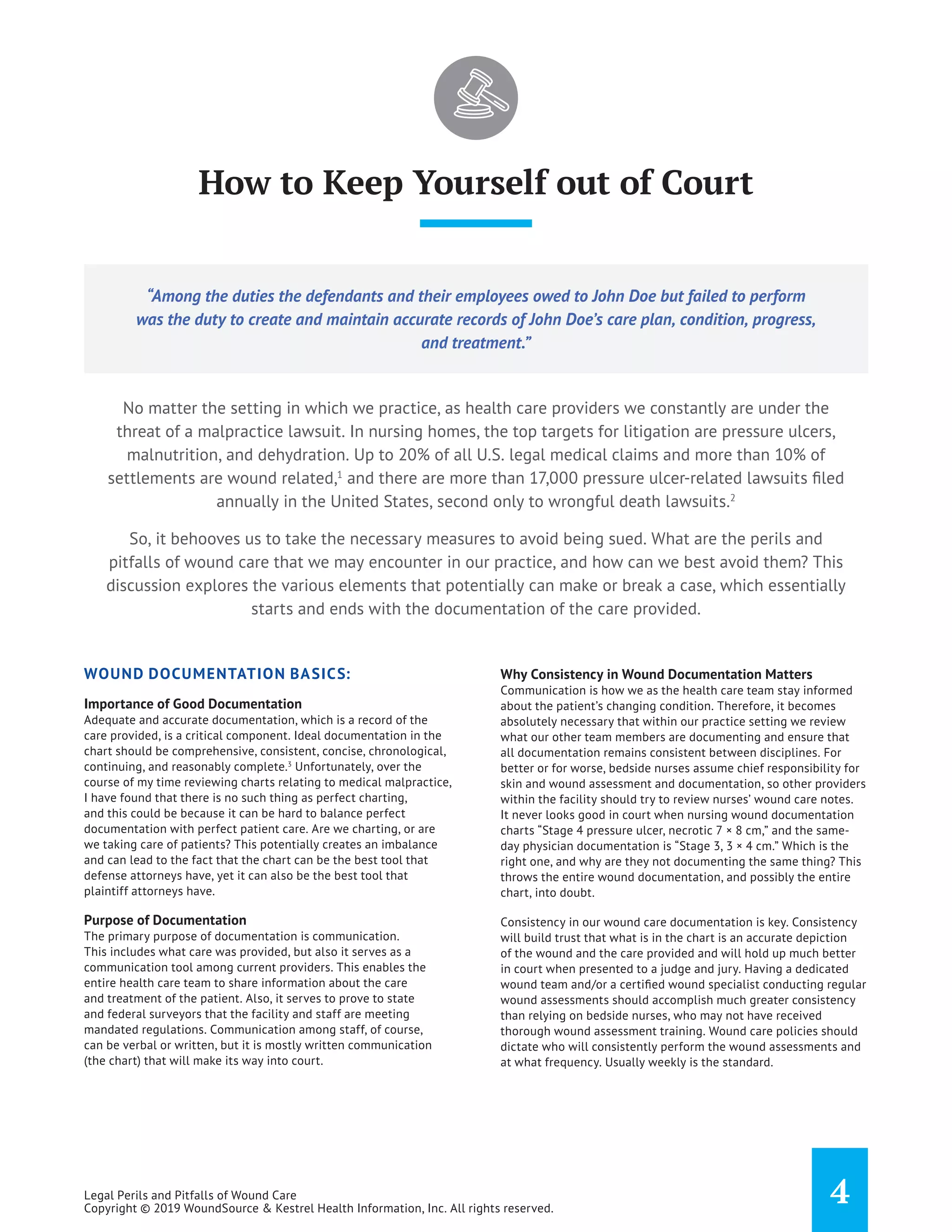 Legal Perils of Wound Care | PDF