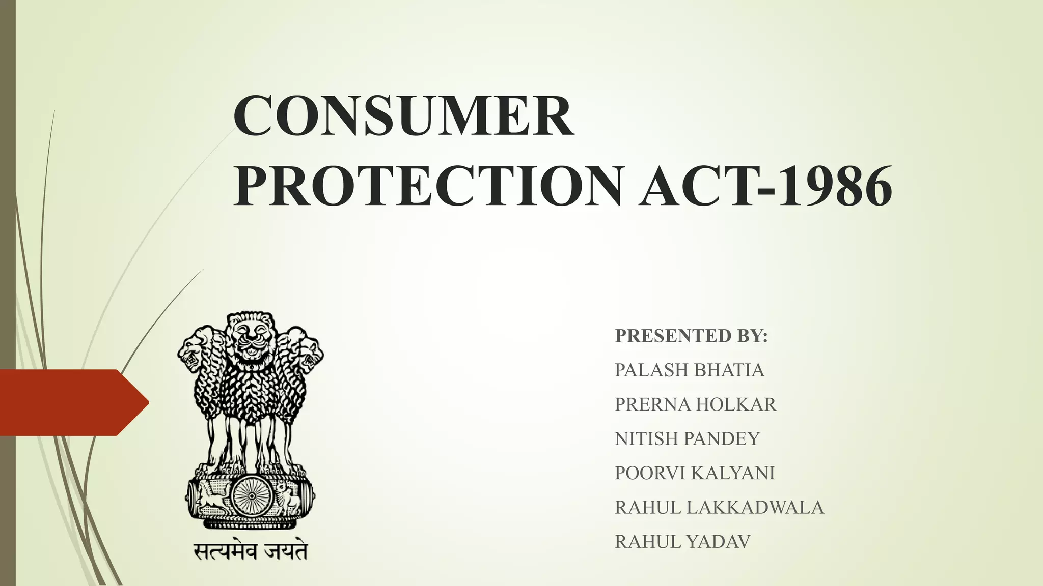 consumer protection act 1986 | PPTX | Consumer Issues | Business