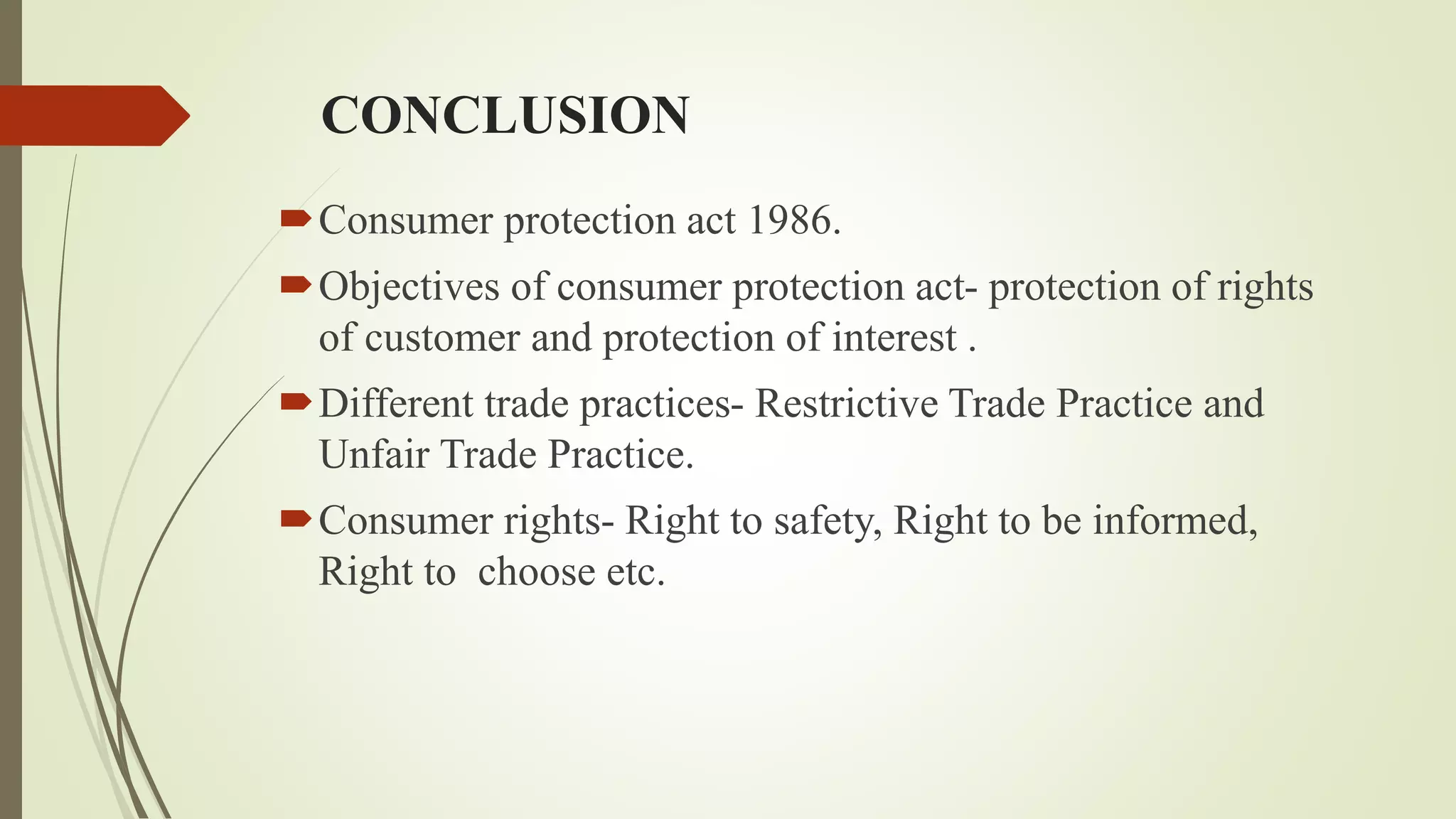 consumer protection act 1986 | PPTX