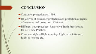 consumer protection act 1986 | PPT
