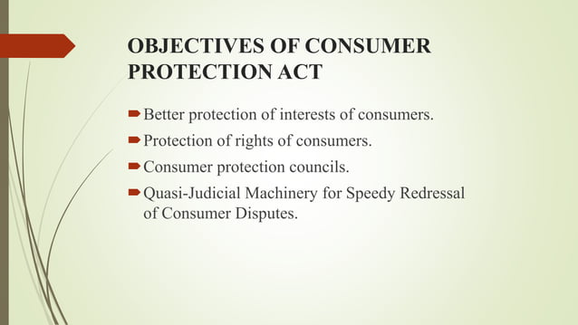 consumer protection act 1986 | PPTX | Consumer Issues | Business