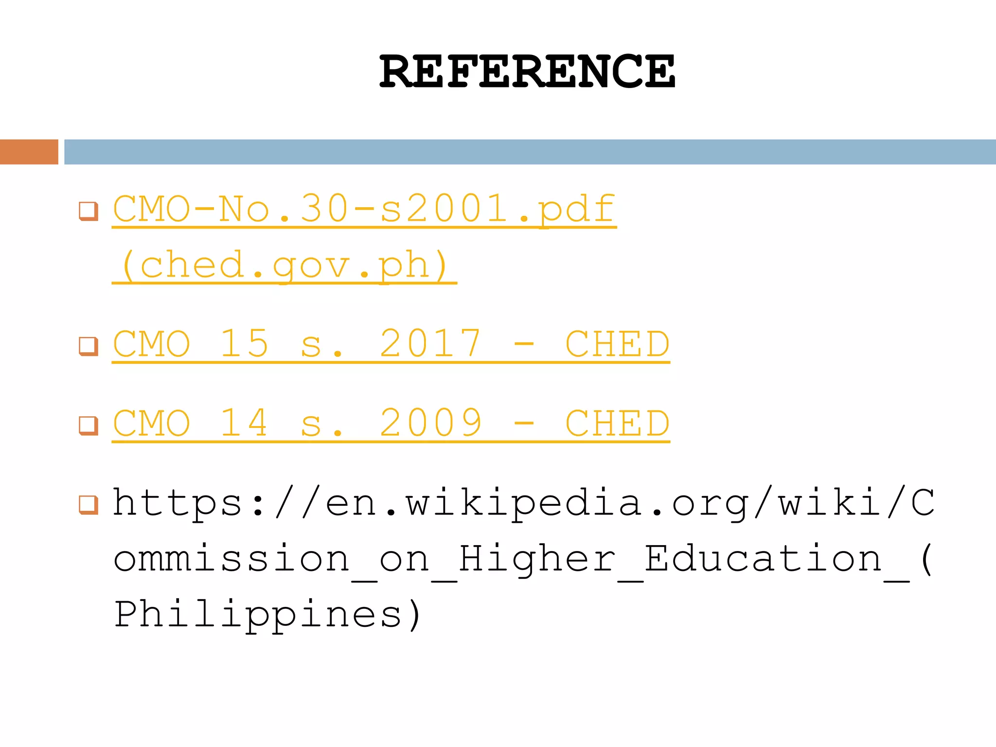 CMO 30 S.2001/CMO14 S. 2009/CMO 15 S 2017 COMPARISON | PPTX