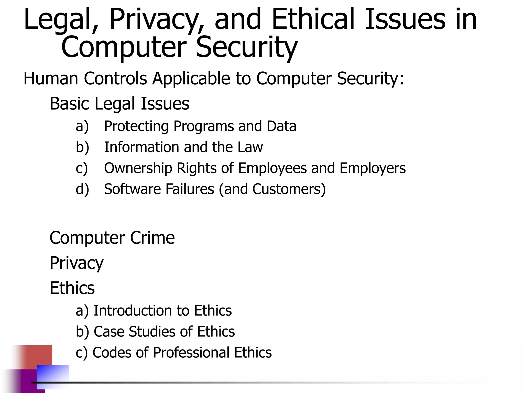 Legal Privacy and Ethical Issues in Computer Security.pptx