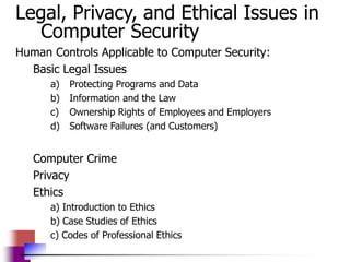 Legal Privacy and Ethical Issues in Computer Security.pptx