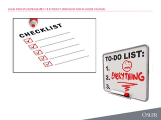 Legal process improvement efficient strategies for in house counsel | PPTX