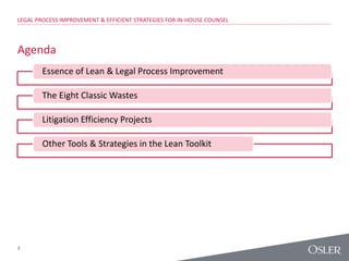 Legal process improvement efficient strategies for in house counsel | PPTX