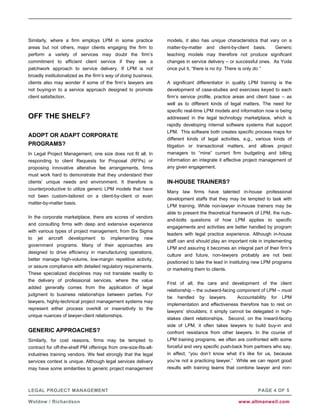 Legal Project Management A Trend At The Tipping Point | PDF