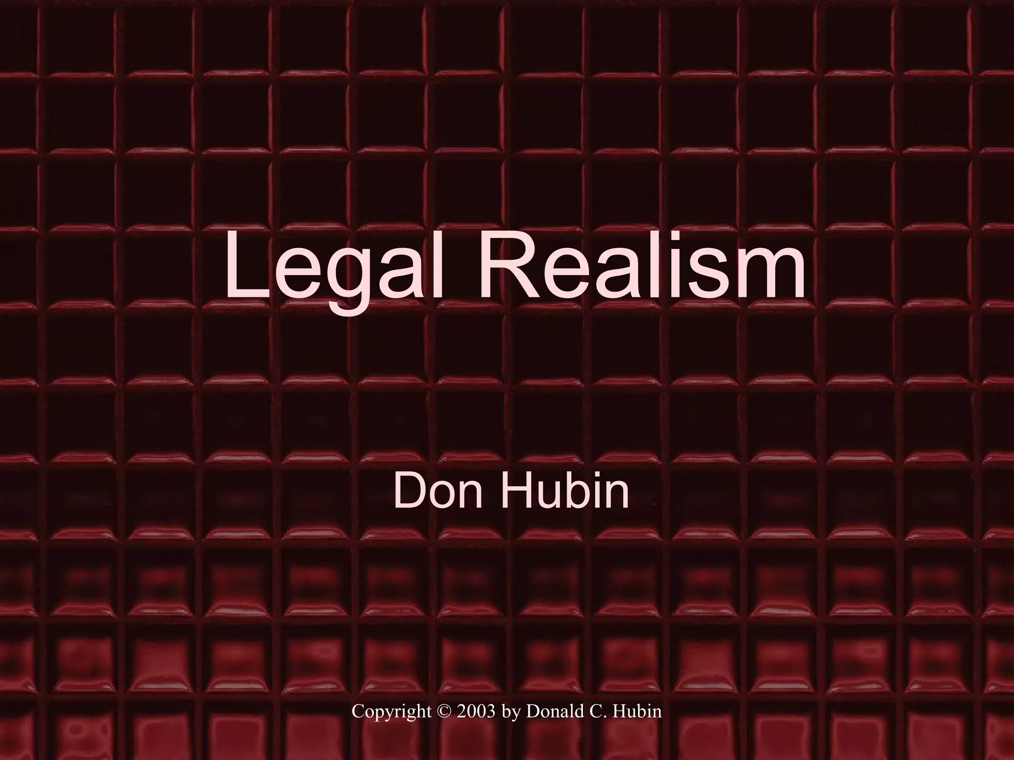 Legal realism | PPS