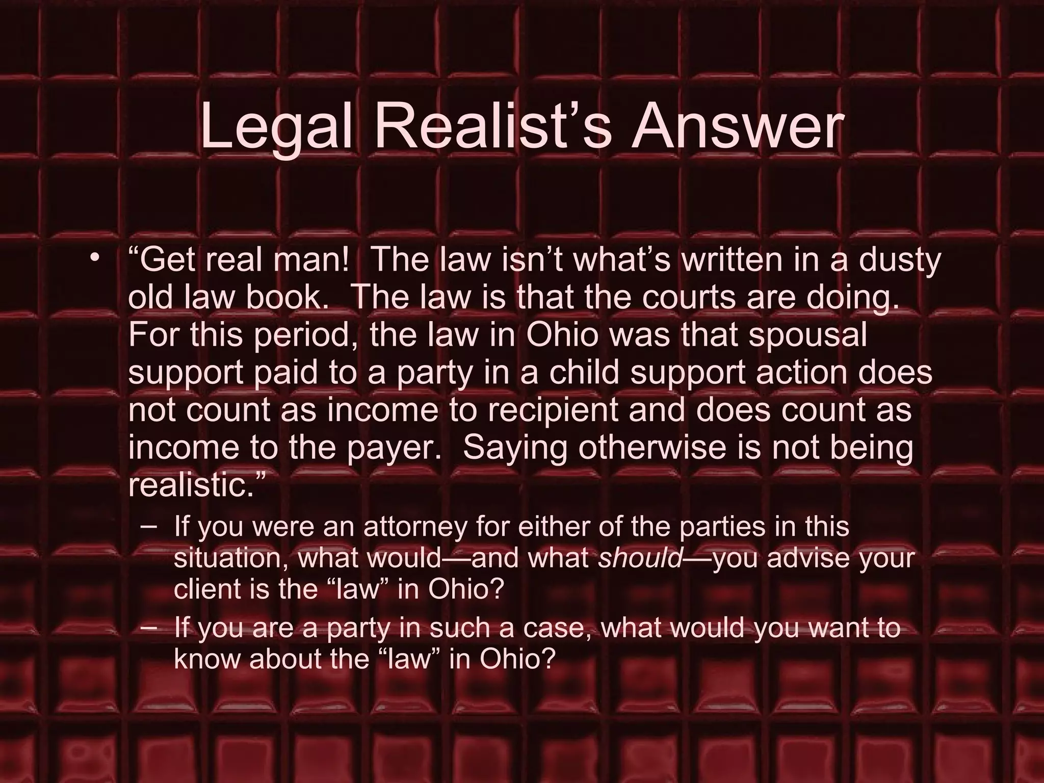 Legal realism | PPS