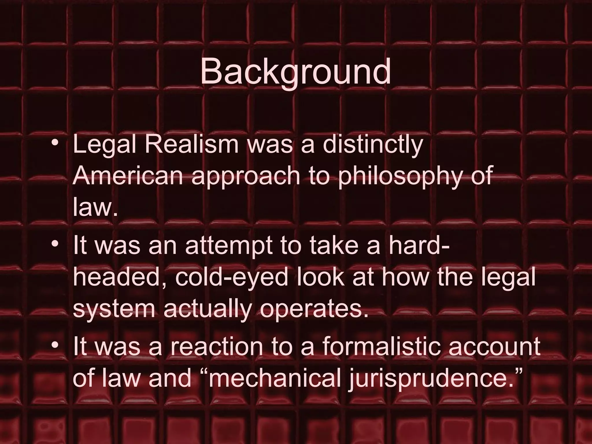 Legal realism | PPS