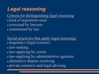 Legal reasoning.ppt