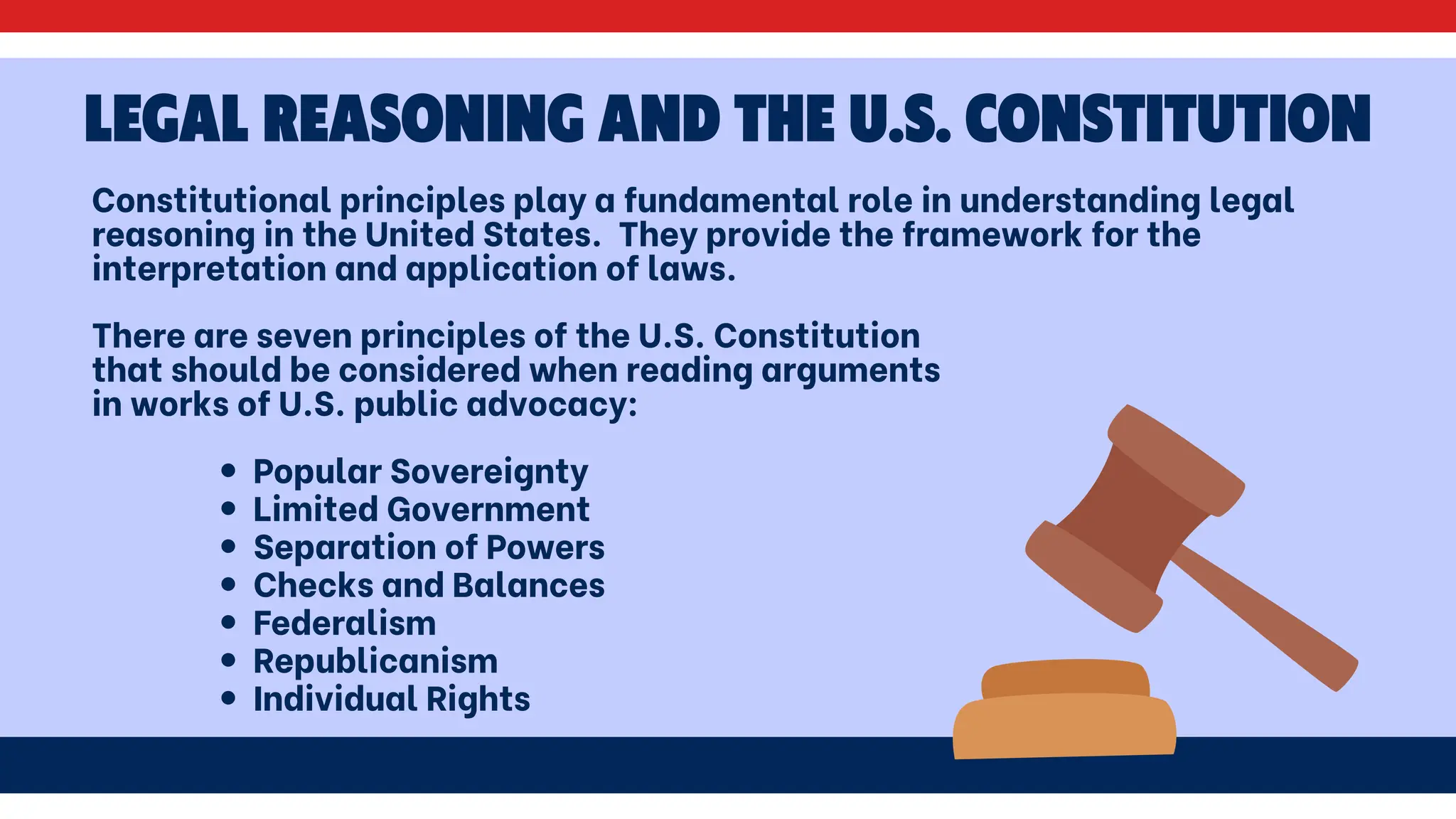 Legal Reasoning for Seminal U.S. Texts Constitutional Principles ...